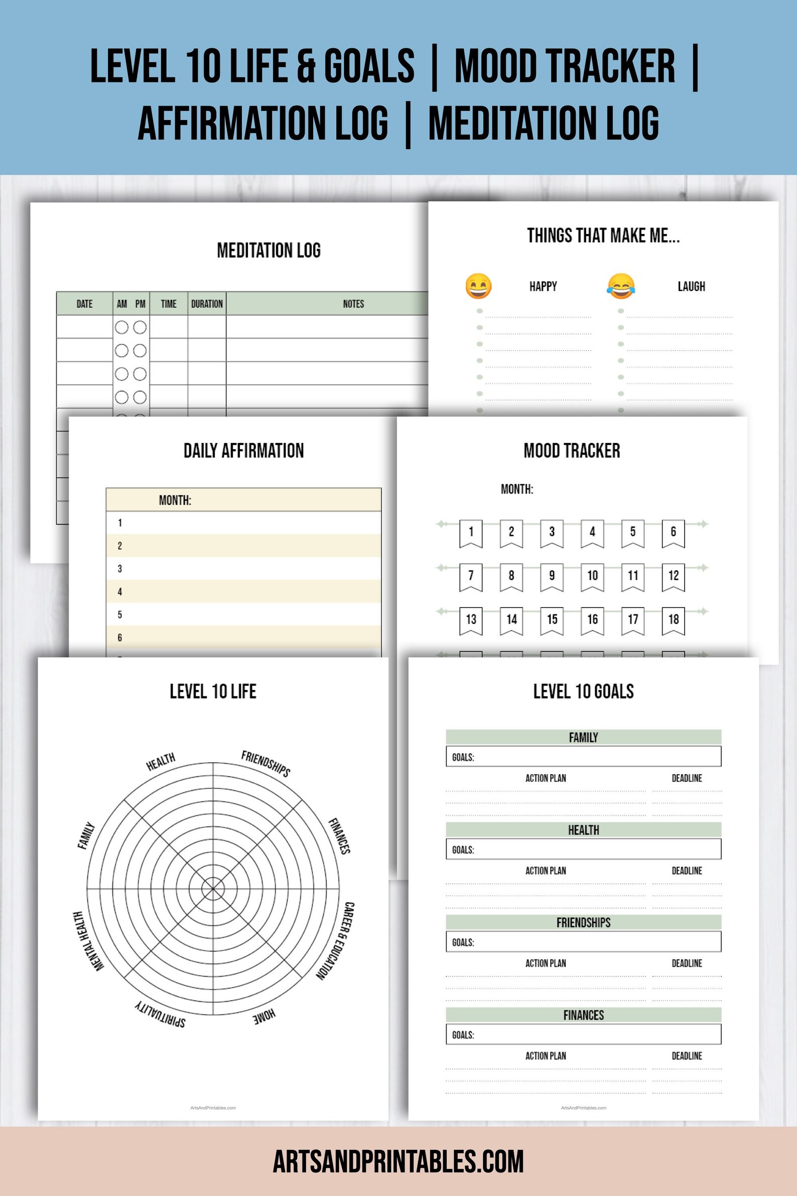 Printable Wellness Log Printable Self-care Checklist - Etsy