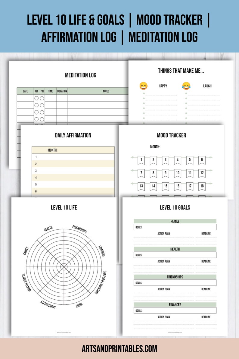 Printable Wellness Log Printable Self-care Checklist - Etsy