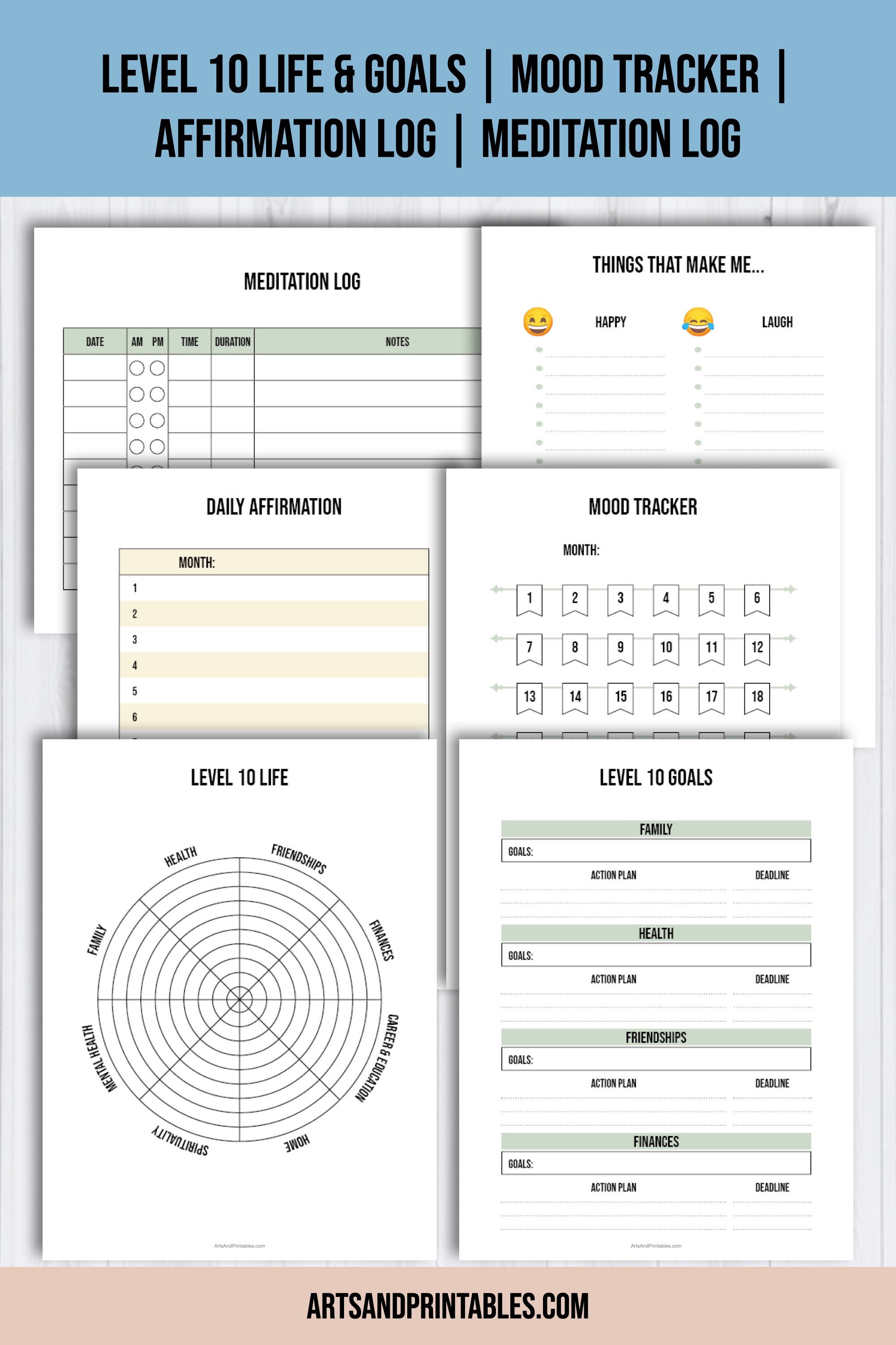 Printable Wellness Log Printable Self-care Checklist - Etsy