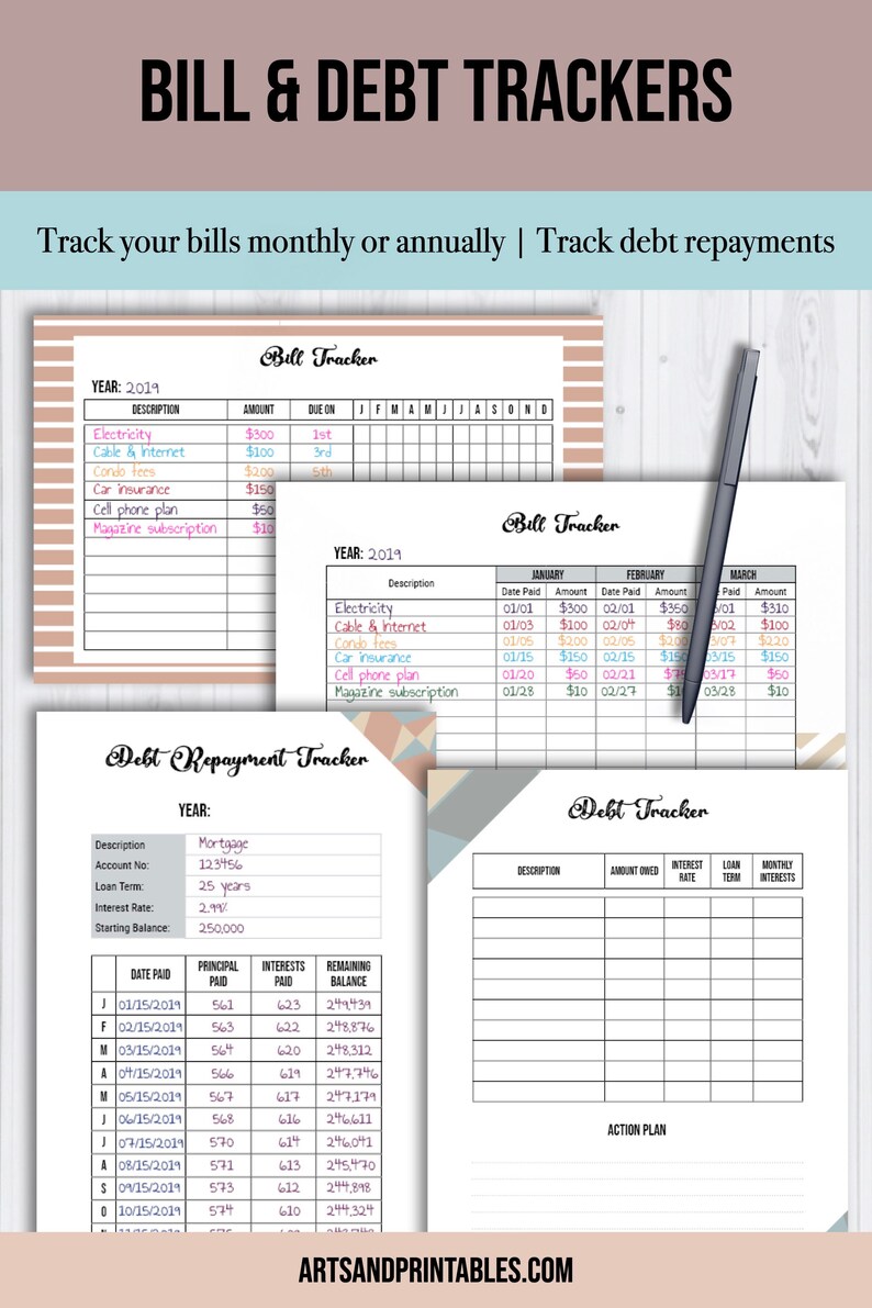 Ausdruckbarer Finanzplaner | Sparplan zum Ausdrucken | Ausdruckbarer ...