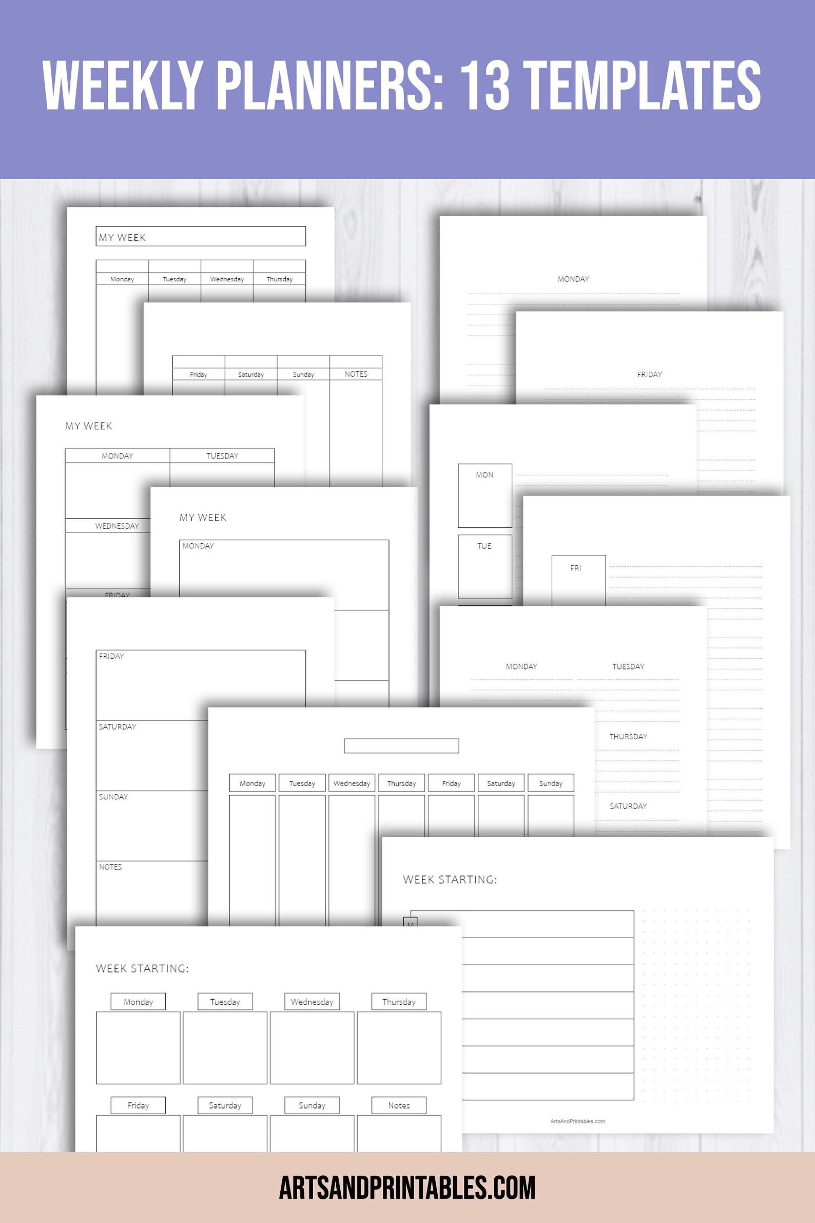 Printable Daily Journal Printable Weekly Planner Printable Monthly ...