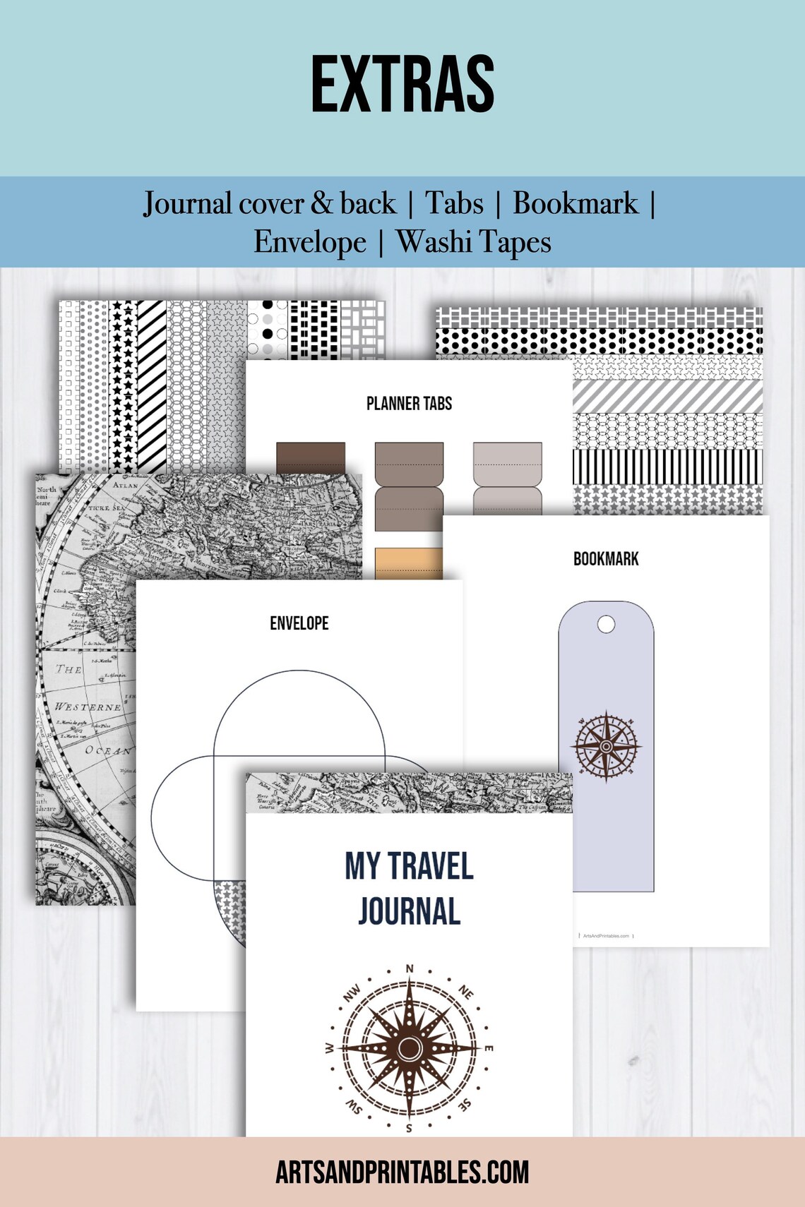 Printable Travel Journal Printable Traveler Planner | Etsy