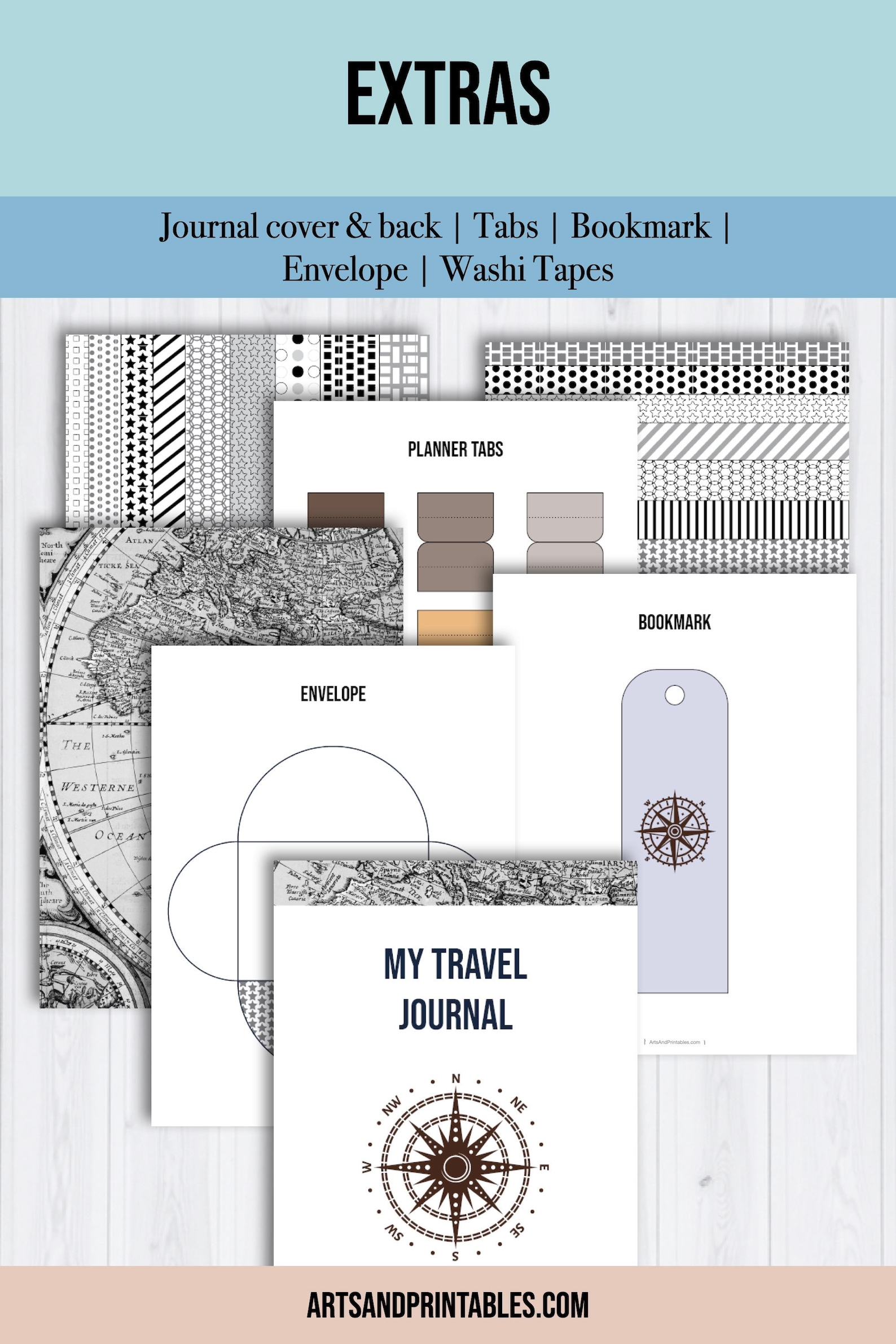 Printable Travel Journal Printable Traveler Planner | Etsy