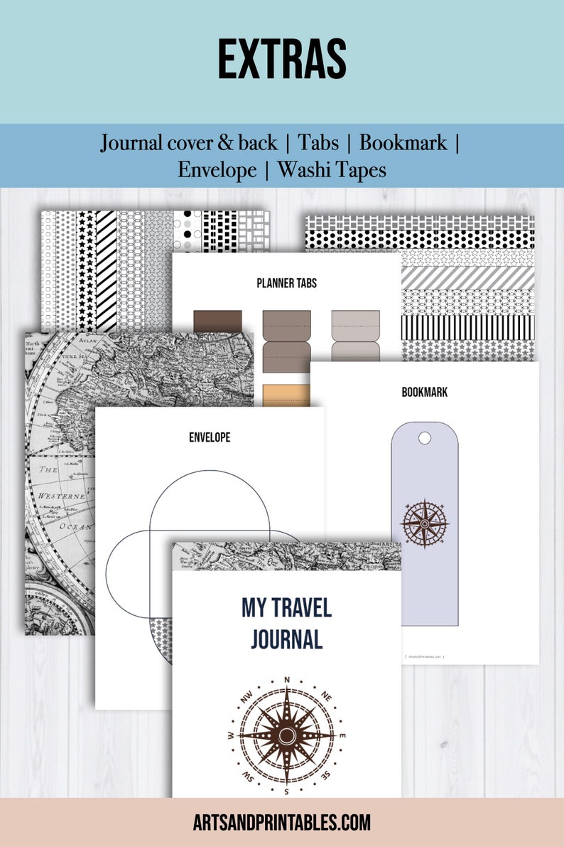 Printable Travel Journal Printable Traveler Planner | Etsy