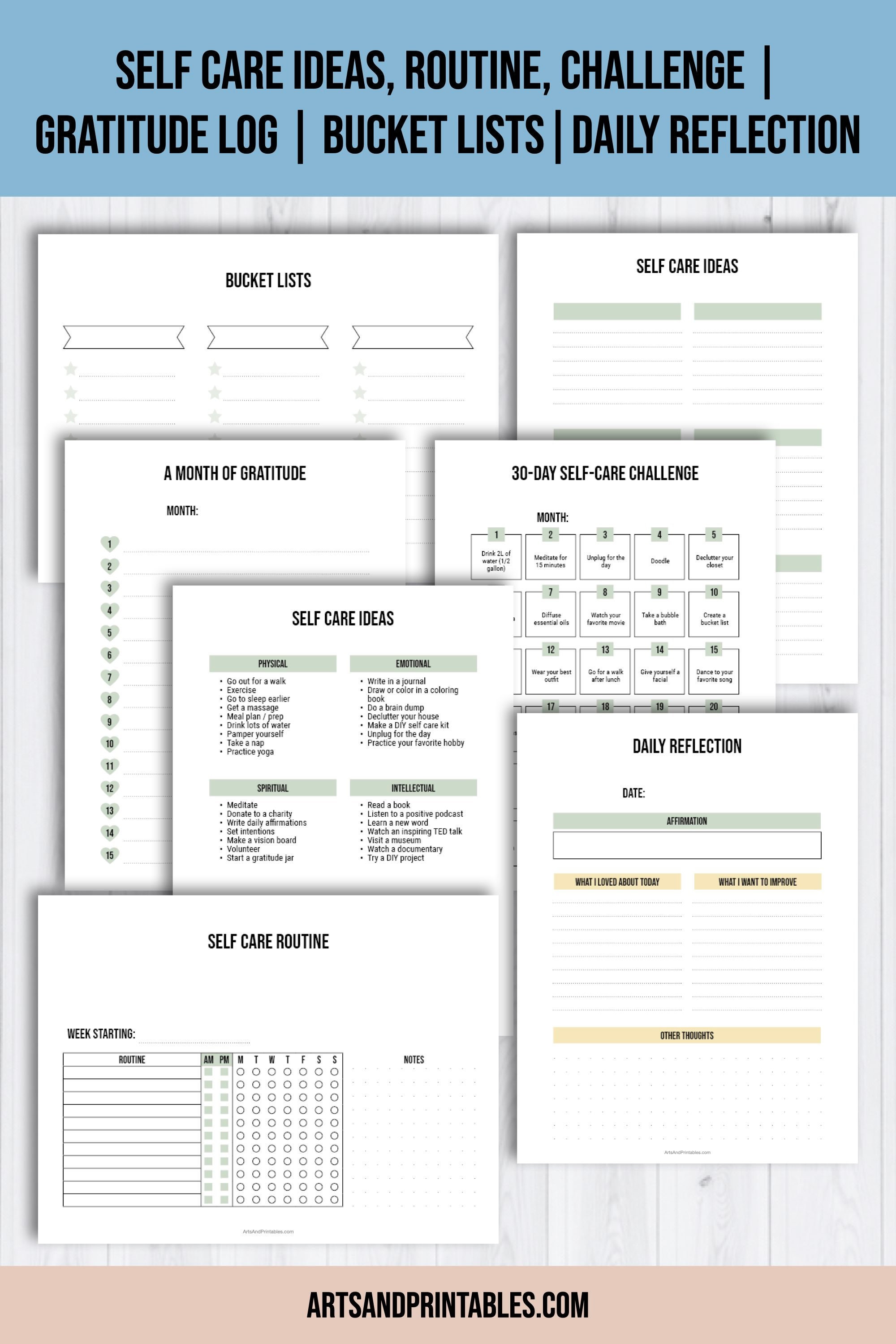 Printable Wellness Log Printable Self-care Checklist - Etsy