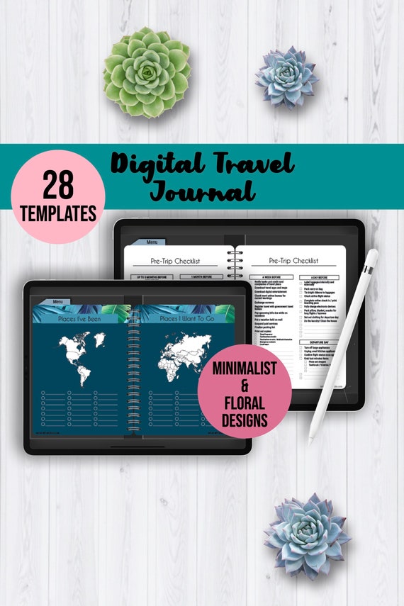 Digital Travel Journal Digital Traveler Planner Digital | Etsy