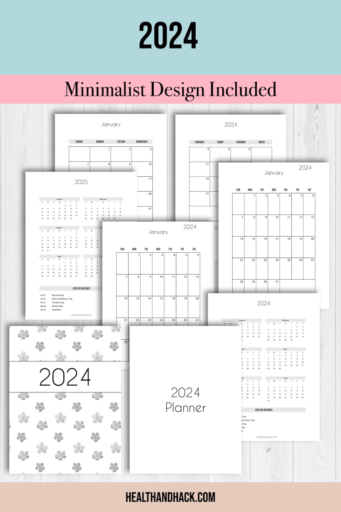 Printable Weekly Planner 2024 2025 Printable Monthly Planner Printable ...