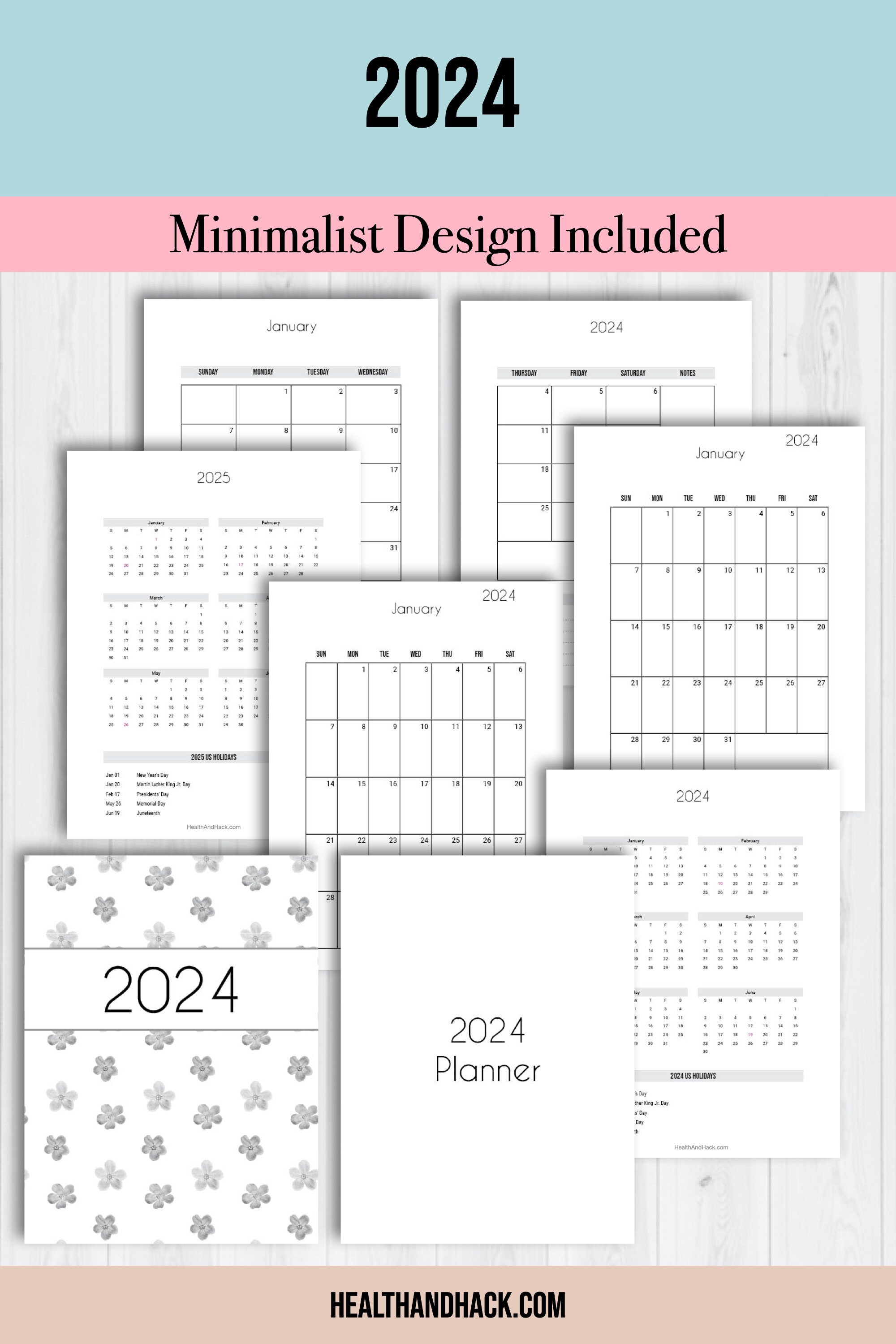 Printable Weekly Planner 2024 2025 | Printable Monthly Planner ...