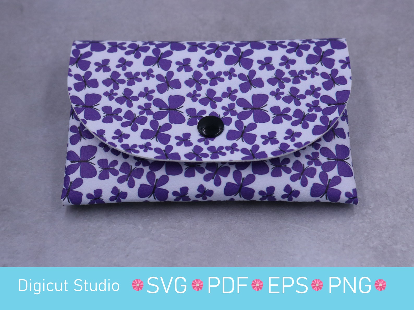 No Sew No Glue Pouch Svg. Snap Wallet Svg. Divided Wallet Svg. Ladies ...
