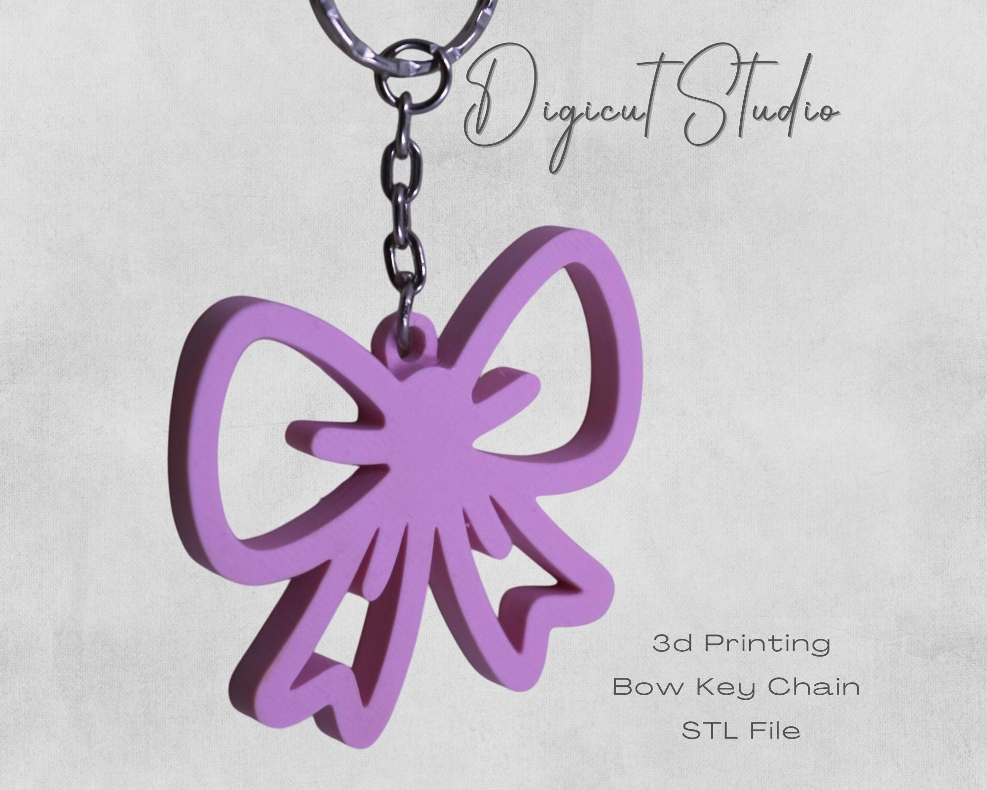 3d Printing Bow Key Chain STL File. DIY Key Chain. Pretty Bow 3d Print ...