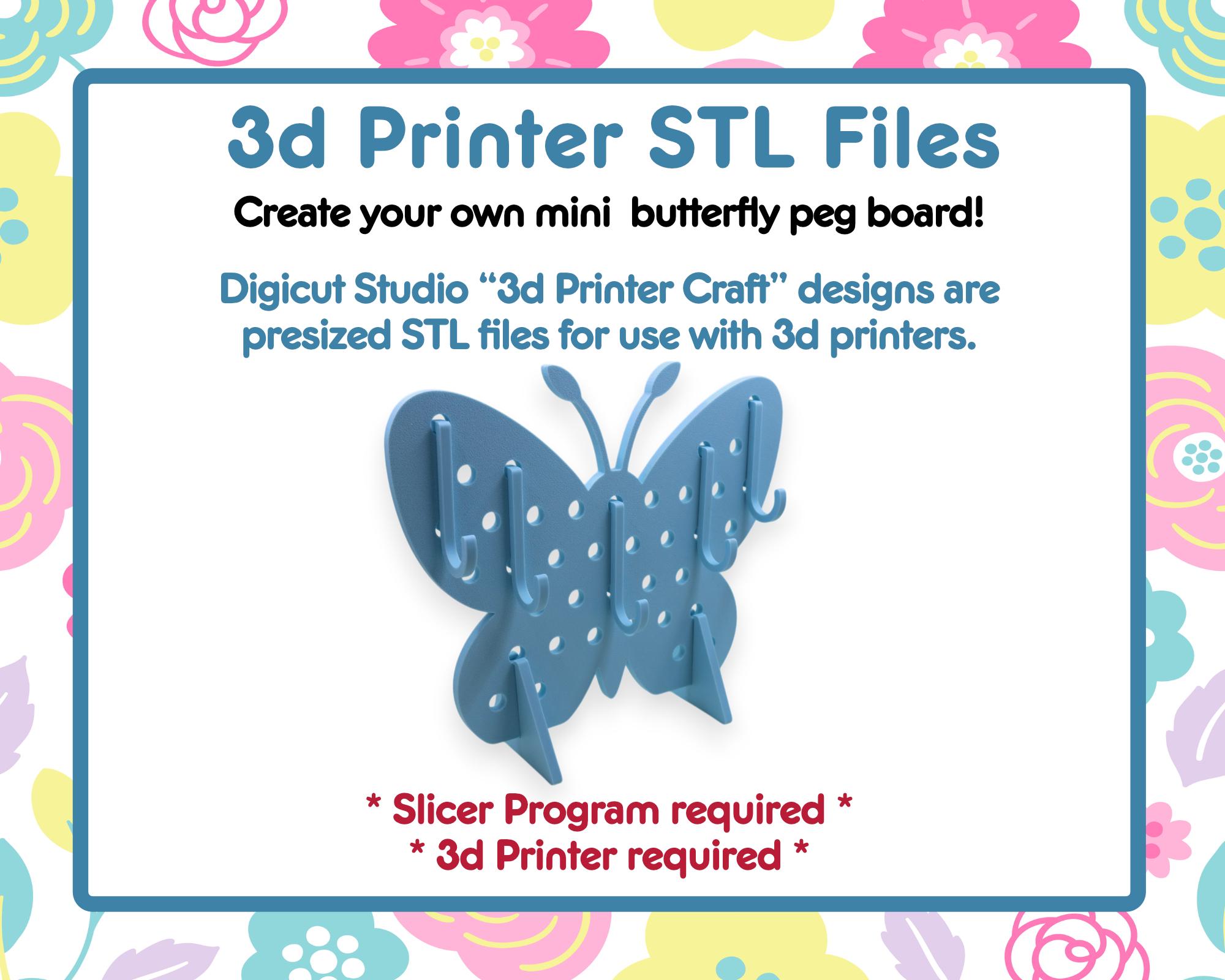 3d Printing Mini Butterfly Pegboard STL File. Bedside Peg Board STL. 3d ...