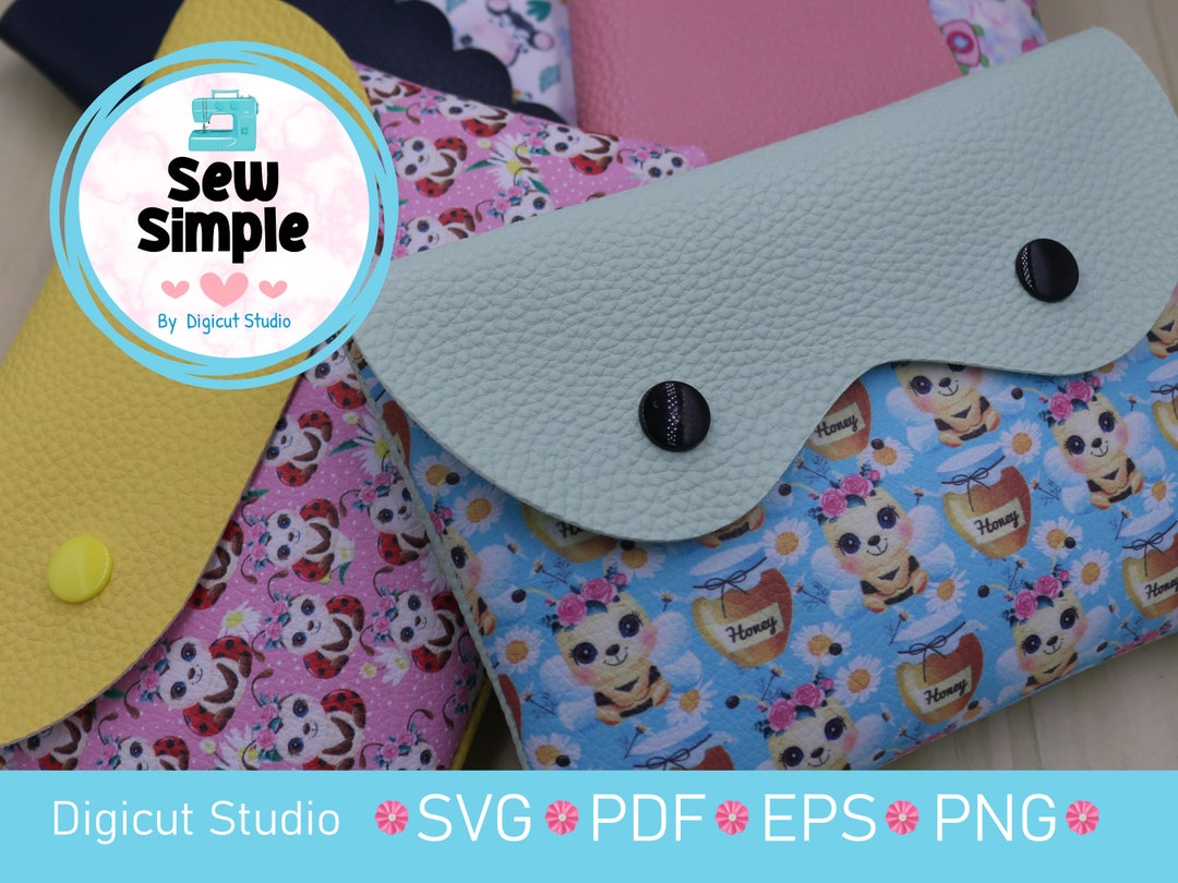 Simple Sewing Project. Small Clutch SVG. 4 Variations. Sewing Pouch Svg ...