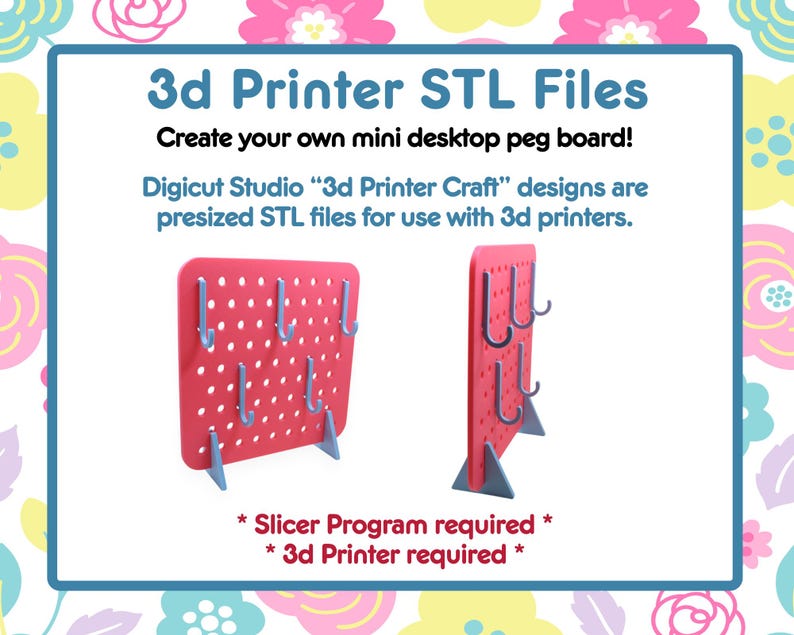 3d Printing Mini Pegboard STL File. Desktop Peg Board STL File. 3d ...