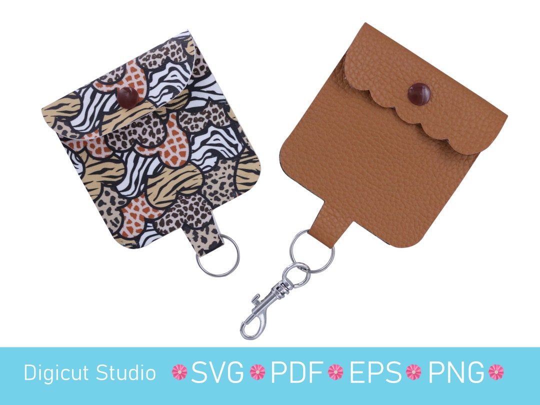 Scalloped Key Ring Coin Pouch Svg. Key Chain Pouch. Coin Purse Fob ...