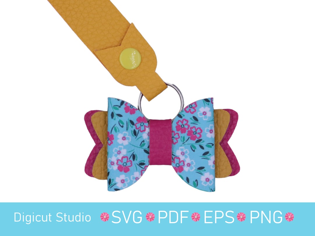 Key Chain Bow SVG. Bow Key Ring. Small Fob Wristlet Set SVG. Key Fob ...