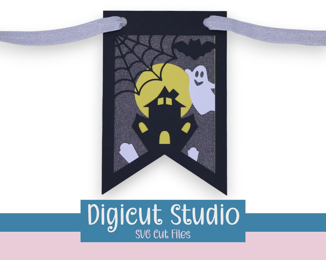 Halloween Bunting SVG. Trick or Treat SVG. Halloween Pennant Decoration ...