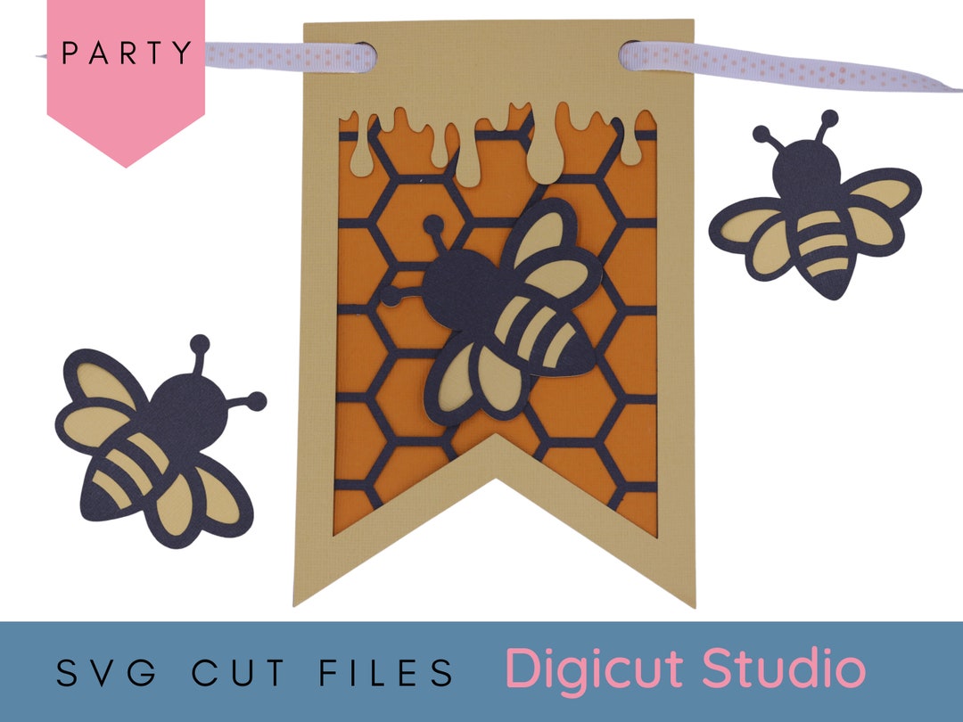Bee Bunting Svg. Honey Bee Svg. Bee Hive SVG. Bee Pennant. - Etsy