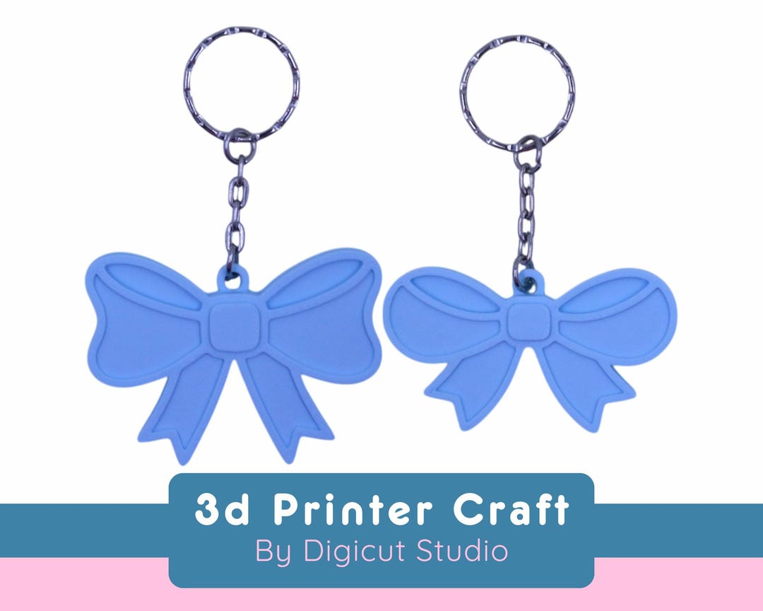 3d Printing Coquette Bow Key Chain STL File. DIY Keyring. Bow 3d Print ...
