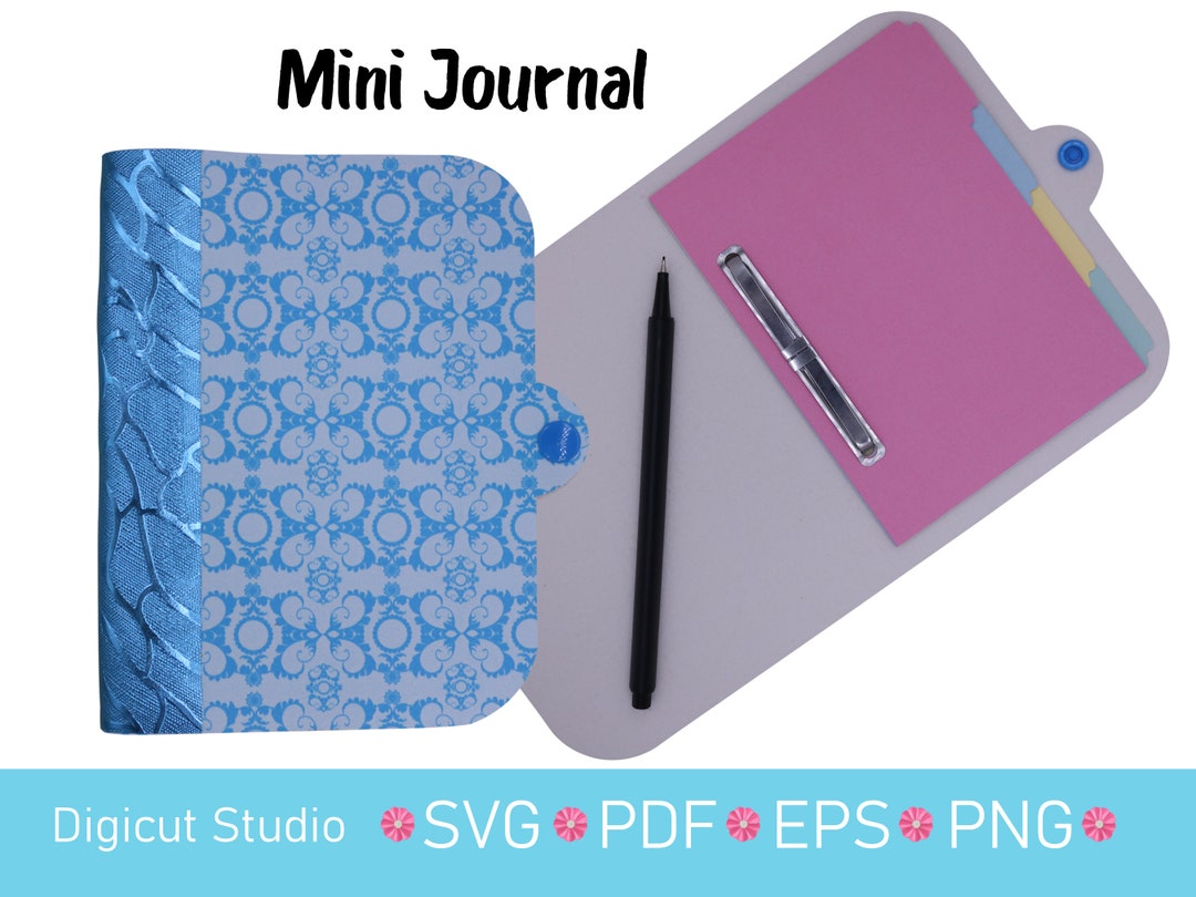 DIY Mini Journal SVG. A6 Note Book. Binder Tabs Svg. Note Book Cover ...