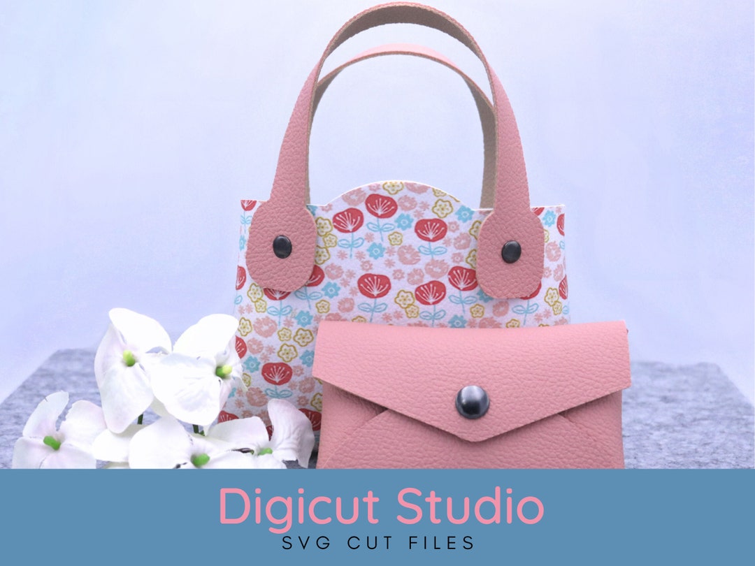 Mini Tote & Compact Pouch Svg. Curved Tote. Straight Edge Tote. Small ...