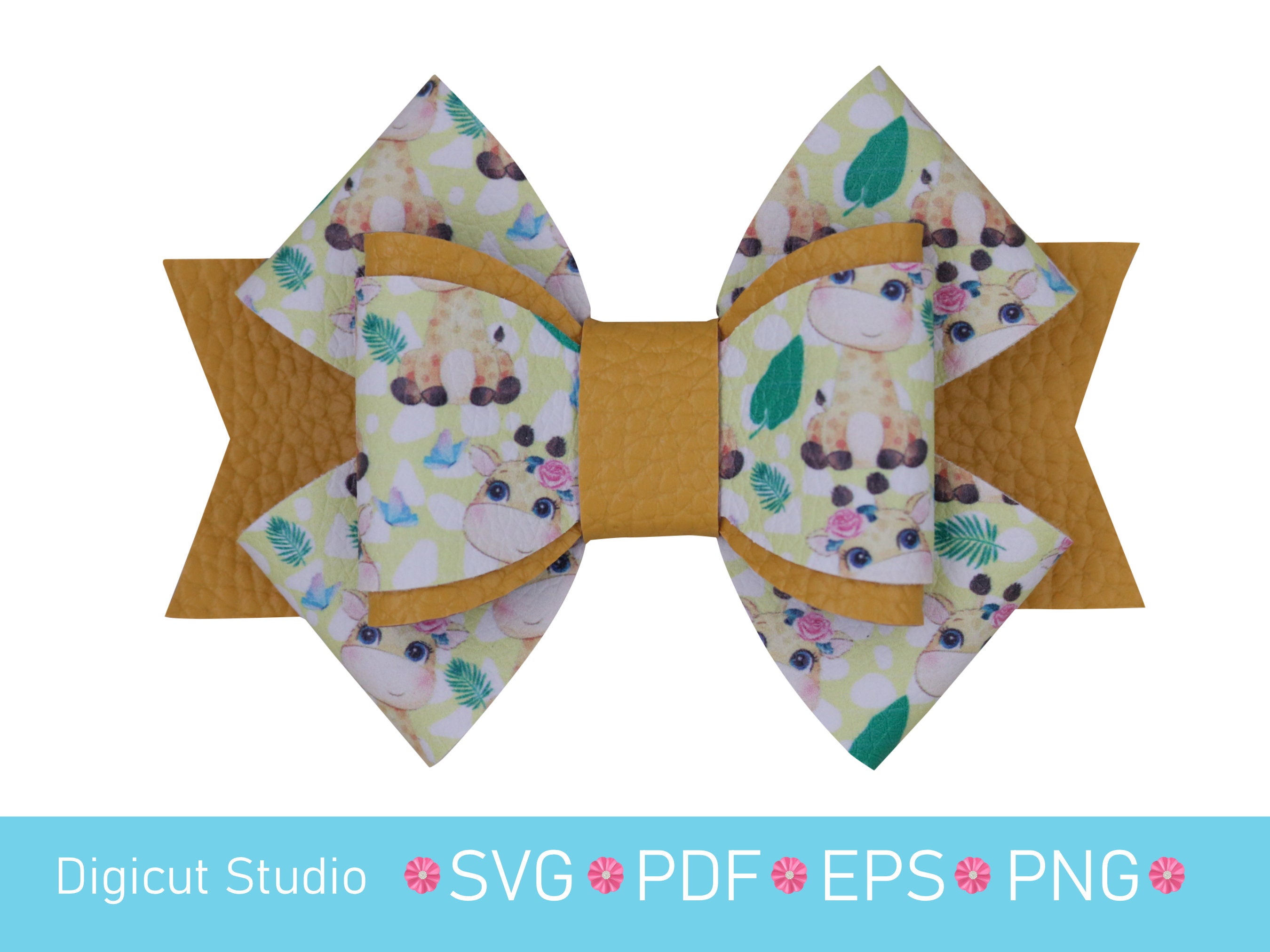 Four Corner Layered Hair Bow Svg. Party Hair Bow Svg. Hair Bow - Etsy ...