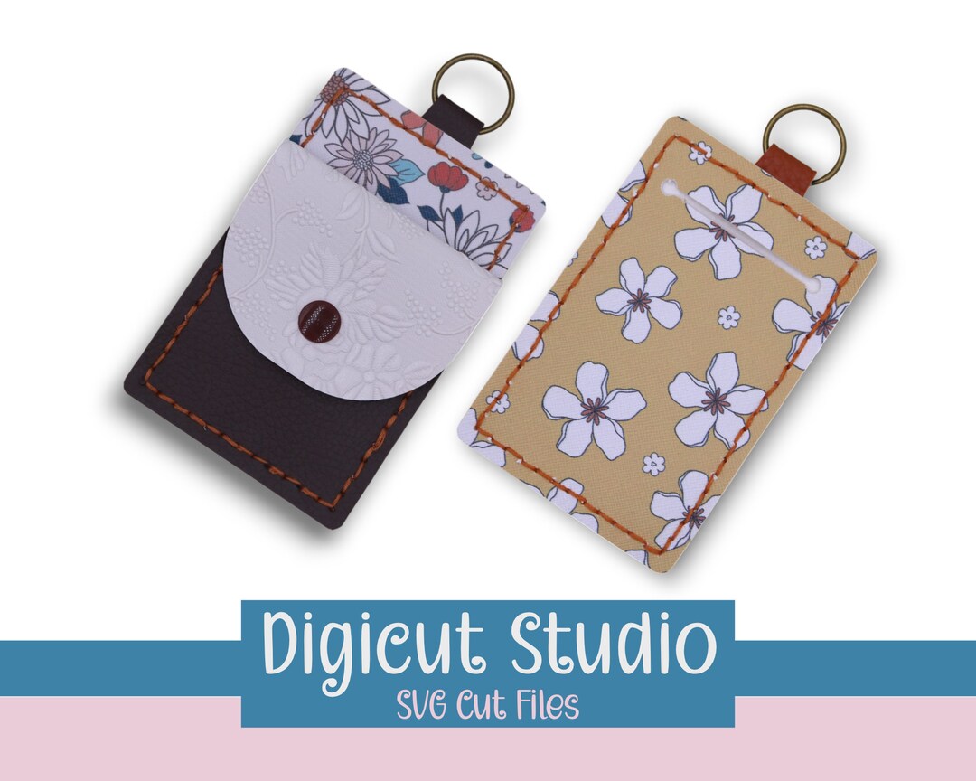 Card Holder & Coin Purse Key Chain Svg. Hand Sew or Machine Sew. Key ...