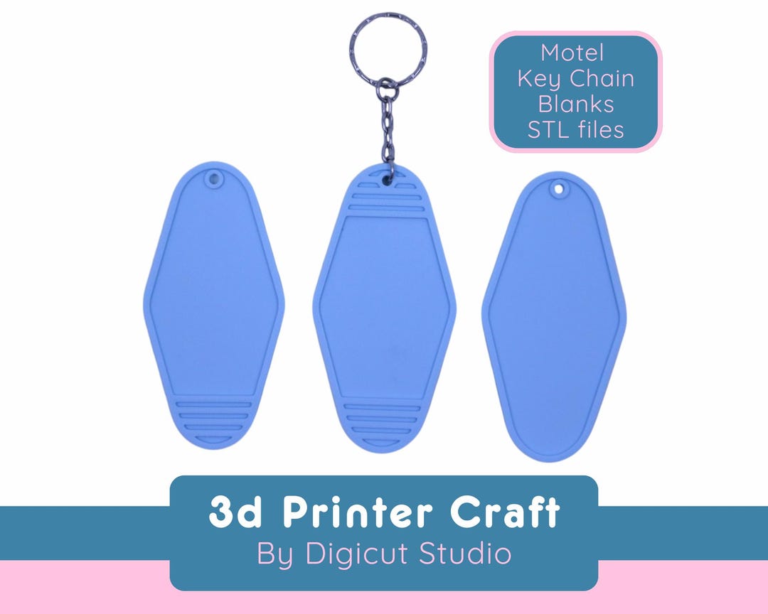 3d Printing Motel Key Chain Blanks STL File. Retro Motel Key 3d ...