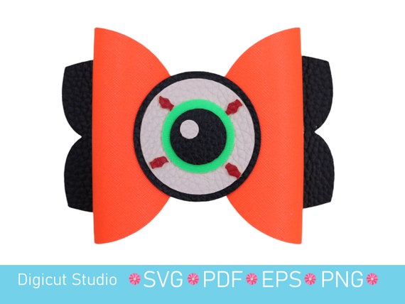 Evil Eye Hair Bow SVG. Halloween Bow Svg. Scary Eyeball Hair - Etsy