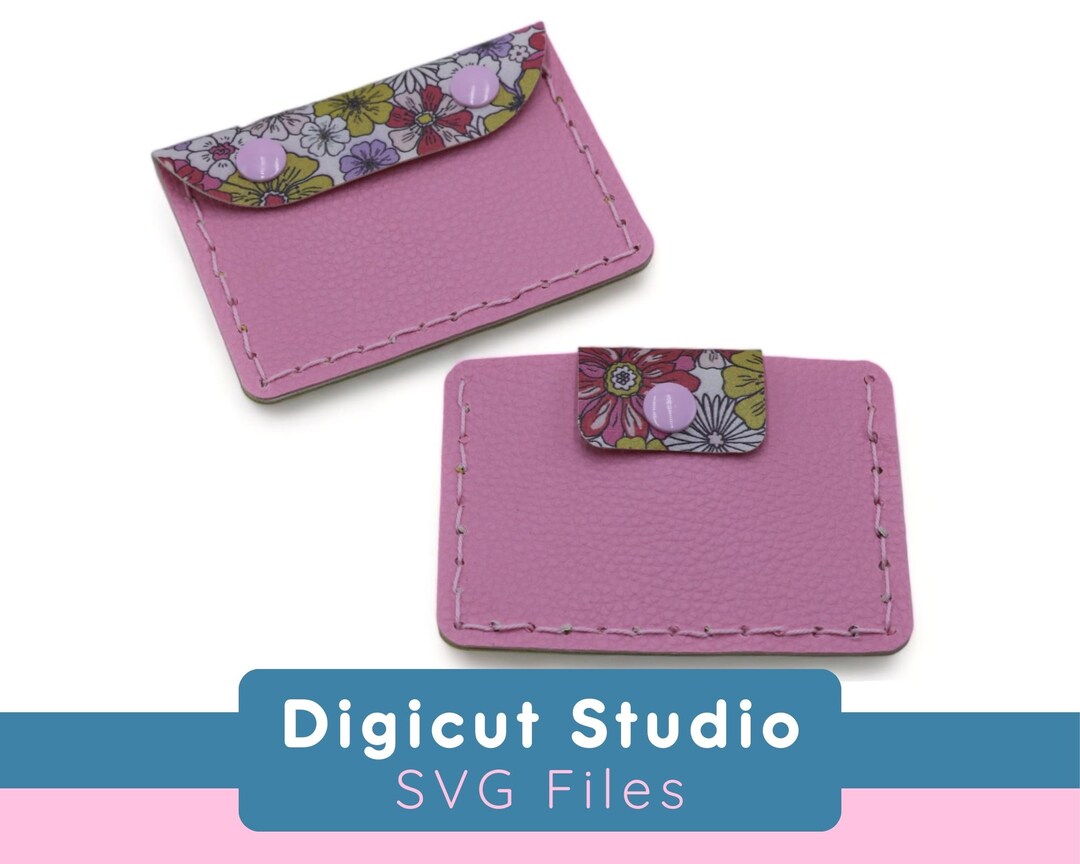 Card Wallet & Matching Coin Purse Svg. Hand Sew Pouch. Bus Pass Holder ...