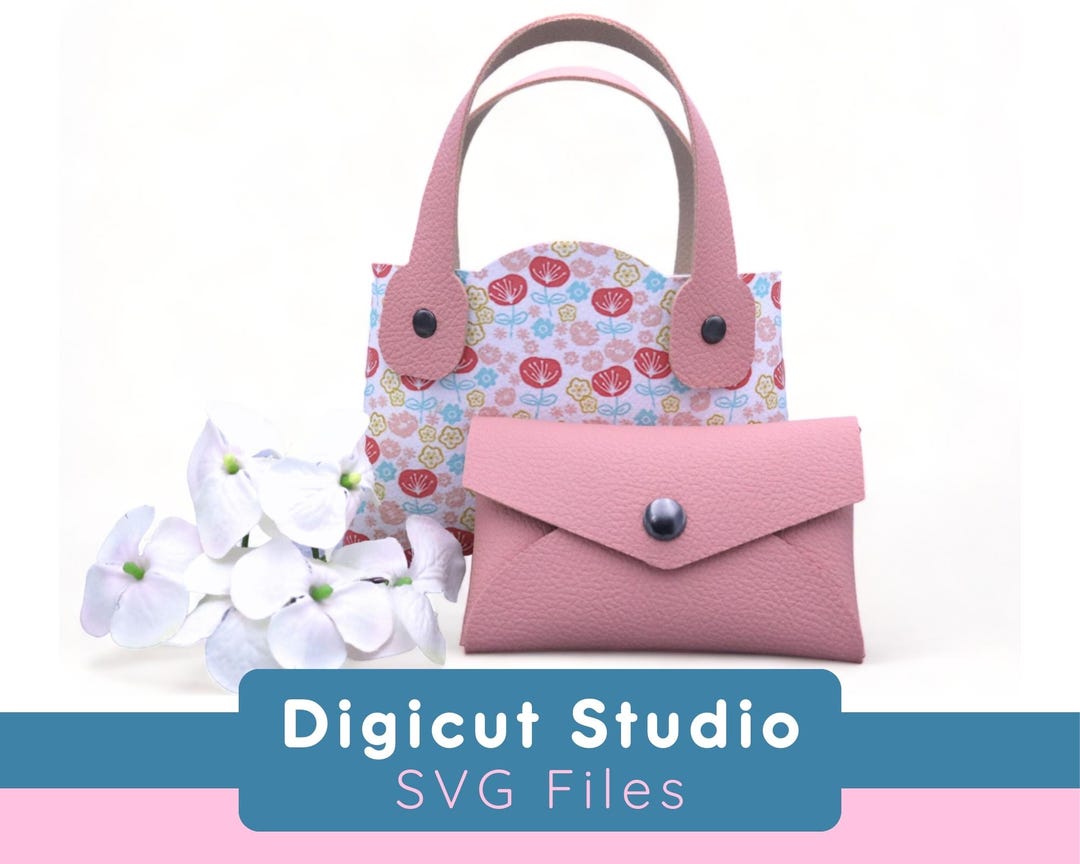Mini Tote & Compact Pouch Svg. Curved Tote. Straight Edge Tote. Small ...