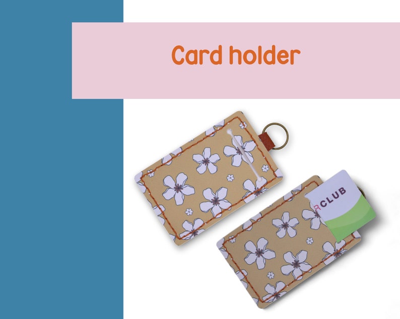 Card Holder & Coin Purse Key Chain Svg. Hand Sew or Machine Sew. Key ...