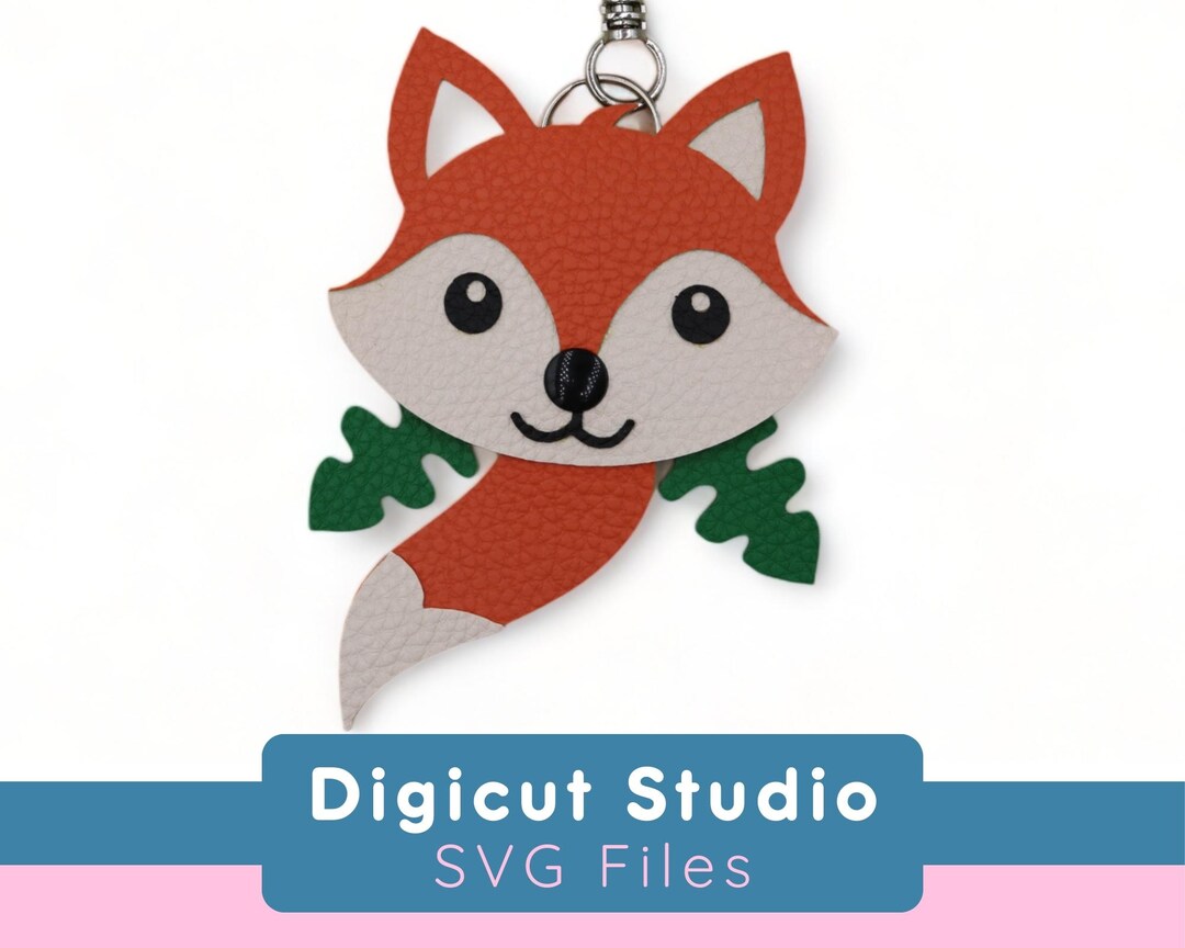 Fox Key Ring Svg. Fox Key Chain Svg. Fox Svg. Fox Fob. School Bag Bling ...