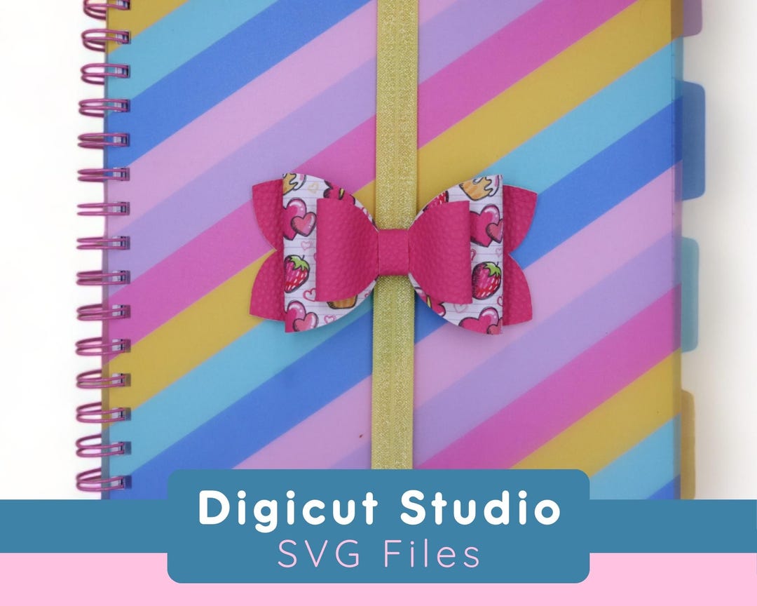 Bow Book Mark SVG. Foe Elastic Book Mark Svg. Planner Accessories Svg ...
