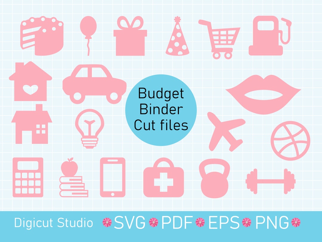 Budget Binder Stickers Cutting File SVG. A6 Budget Envelope ...