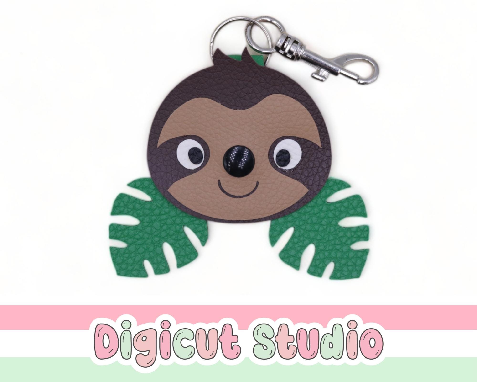 Sloth Key Ring Svg. Sloth Key Chain Svg. Sloth Svg. Sloth Fob. School ...