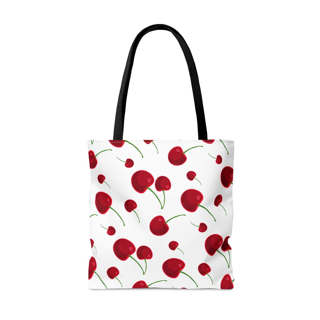 Cherry Pattern Tote, Reusable Shopping Bag, School Tote - Etsy