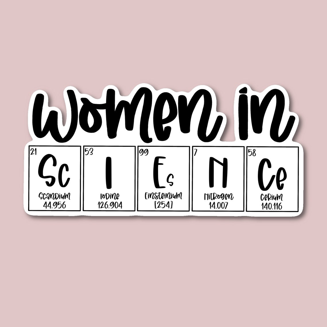 Women in Science Periodic Table Sticker Science Sticker STEM - Etsy