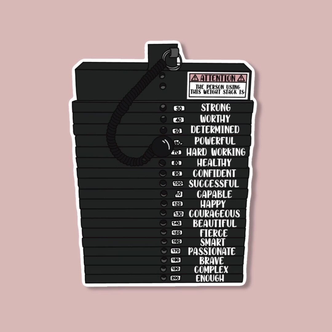 Plate Stack Affirmation Sticker, Powerlifting Sticker, Weightlifting ...
