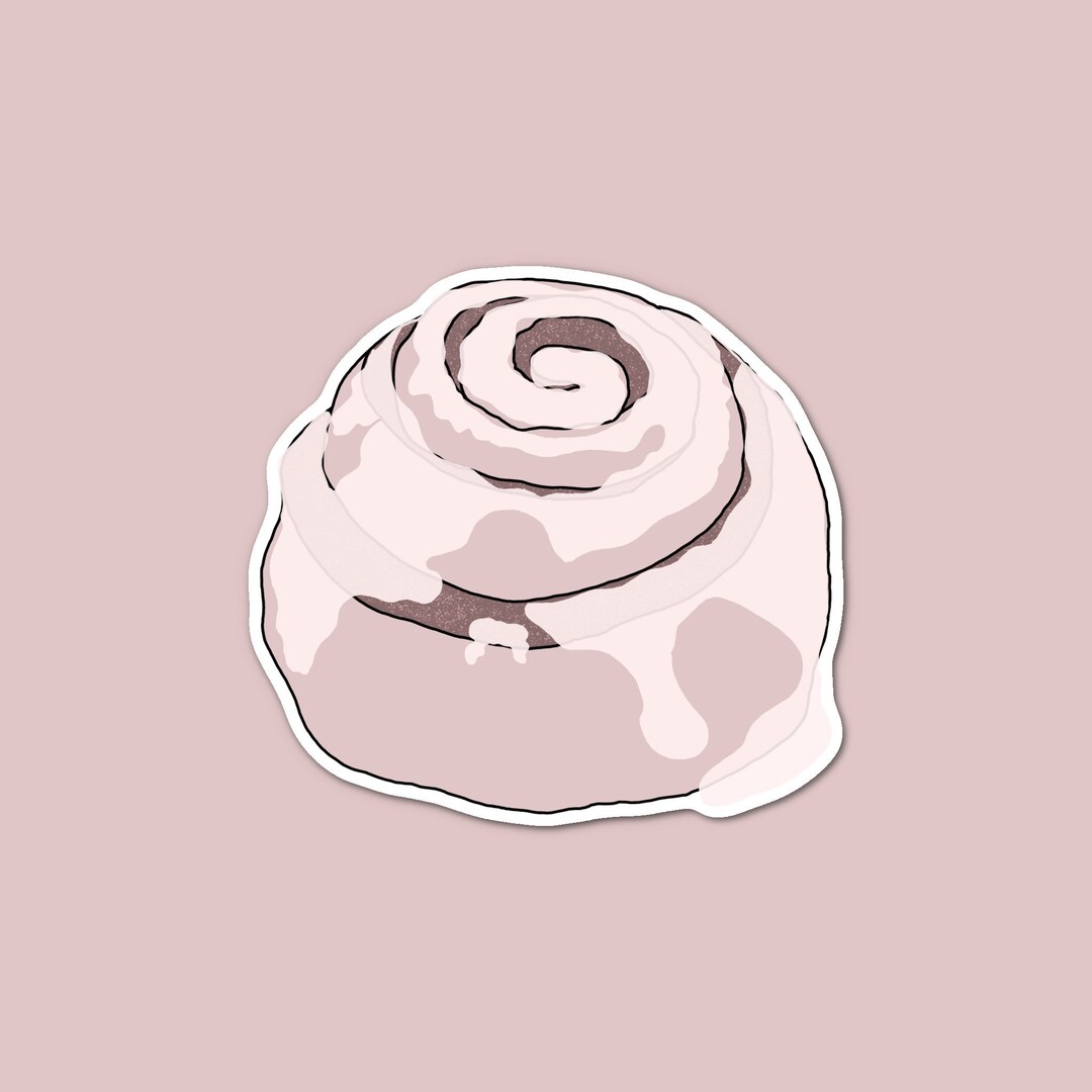 Cinnamon Rolls Sticker, Pink Food Sticker, Laptop Sticker - Etsy