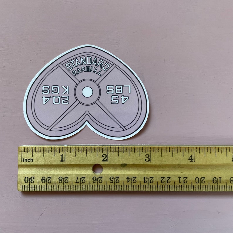 Heart Shaped 45lb Plate Sticker, Powerlifting Sticker, Weightlifting ...