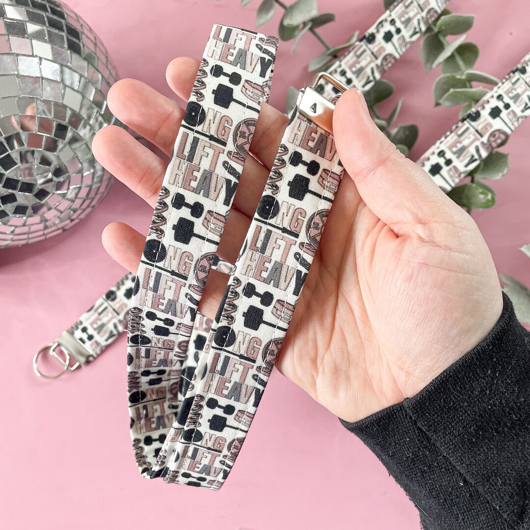 Pink Lift Heavy Lanyard, Gym Lanyard, Neck Lanyard, Lifting Key Holder ...