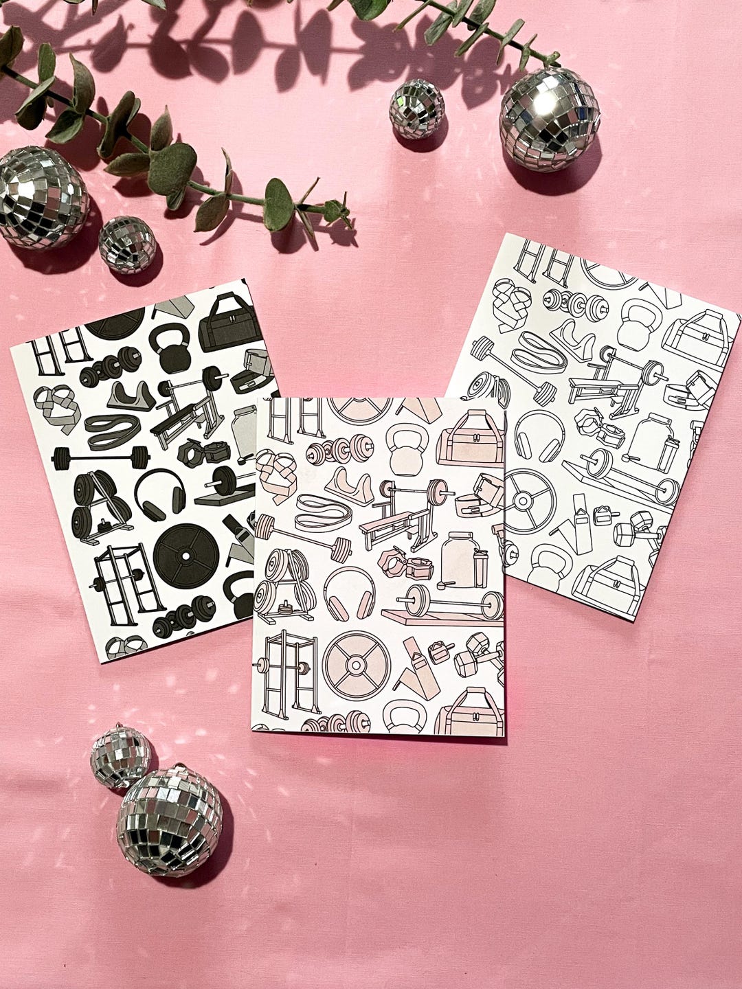 Gym Doodles Greeting Card With Envelope, Blank Greeting Card ...