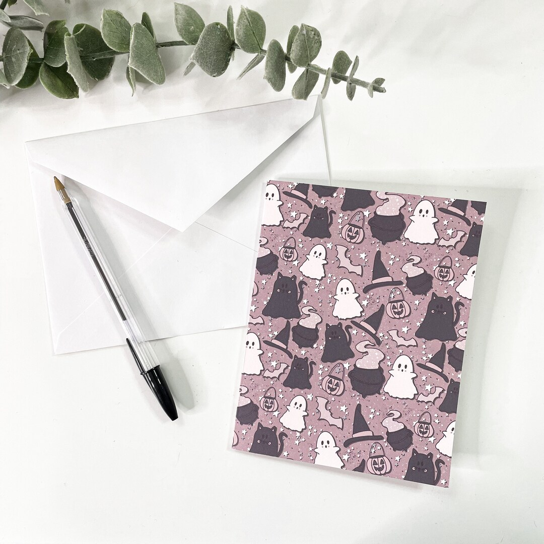 Spooky Pals Blank Halloween Greeting Card With Envelope - Etsy