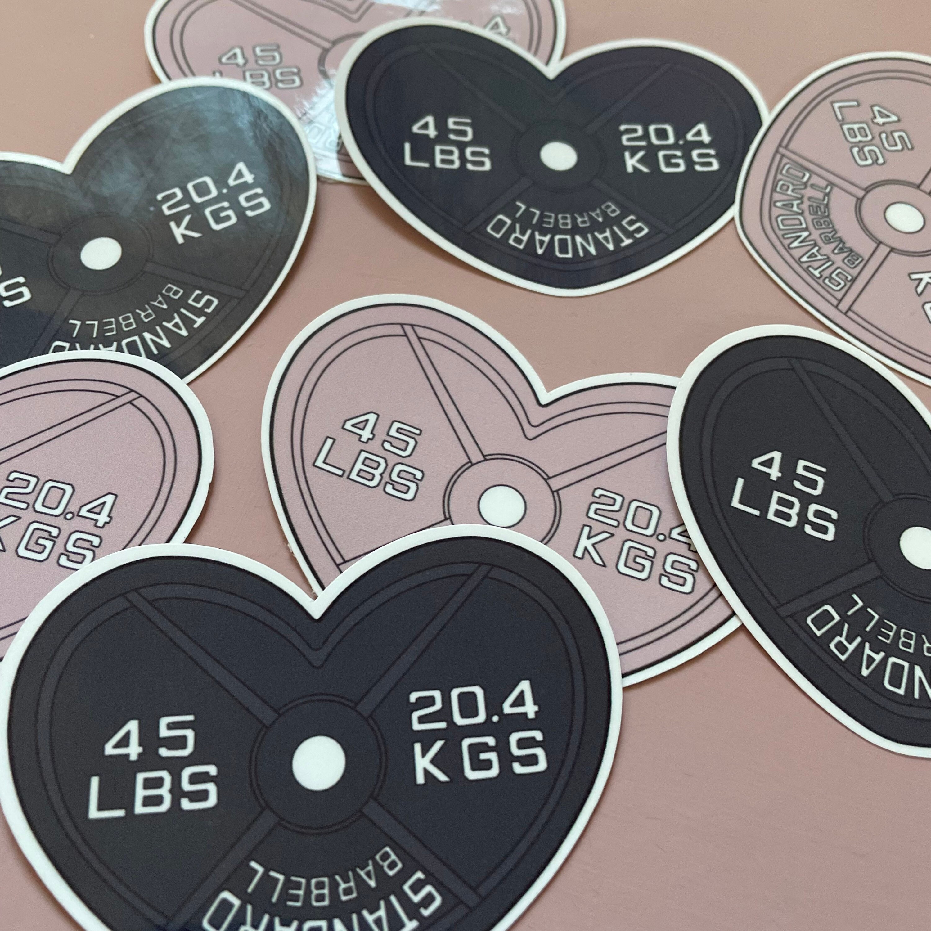 Heart Shaped 45lb Plate Sticker, Powerlifting Sticker, Weightlifting ...