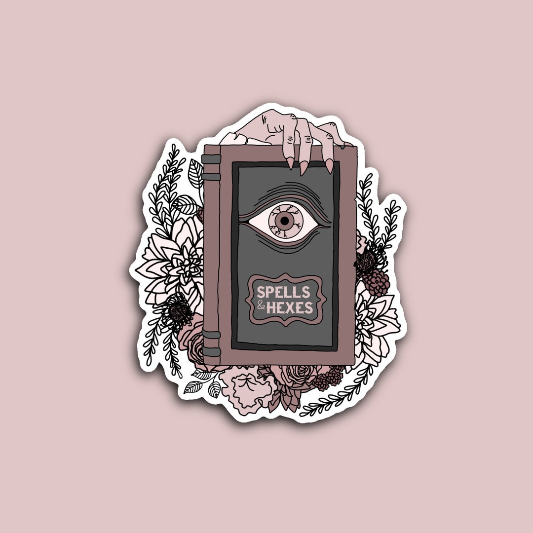 Spellbook Sticker, Halloween Stickers, Fall Sticker, Laptop Sticker ...