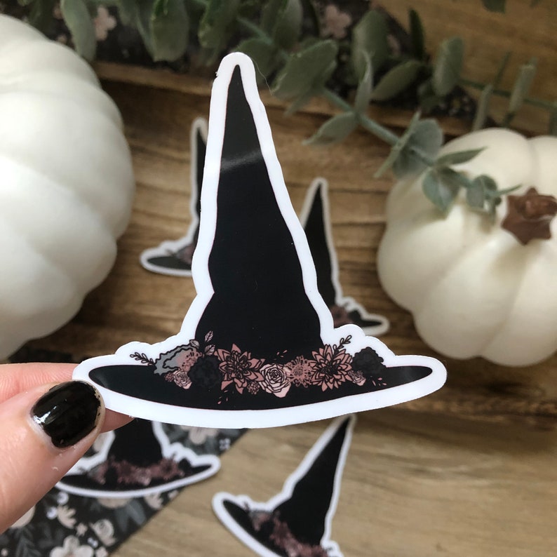 Witch Hat Sticker Halloween Stickers Fall Sticker Laptop - Etsy