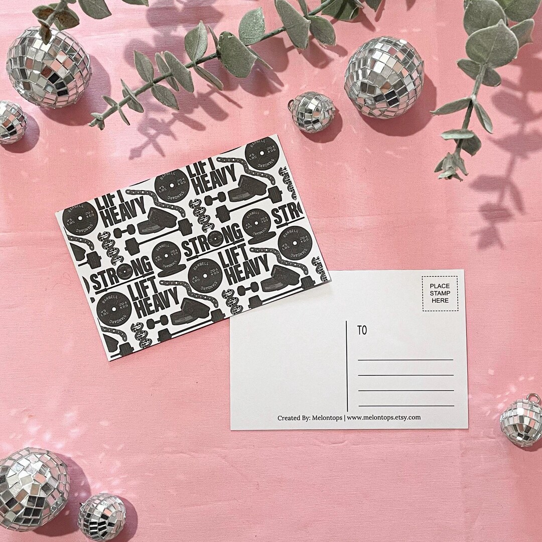 Lift Heavy Postcard, Powerlifting Women, Powerlifter Gift ...