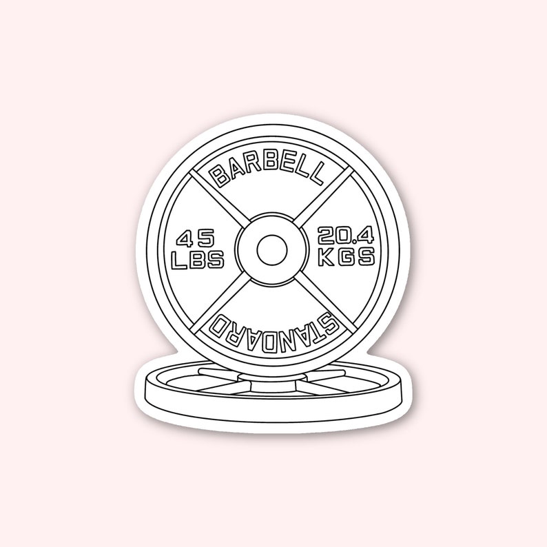 45lb Plate Stack Water Resistant Sticker Powerlifting - Etsy