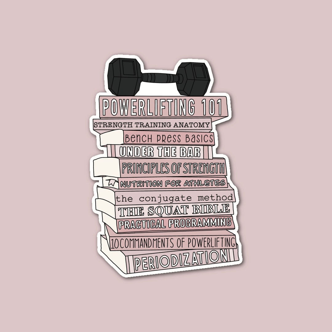 Powerlifting Books Sticker, Powerlifting Sticker, Bookish Sticker ...