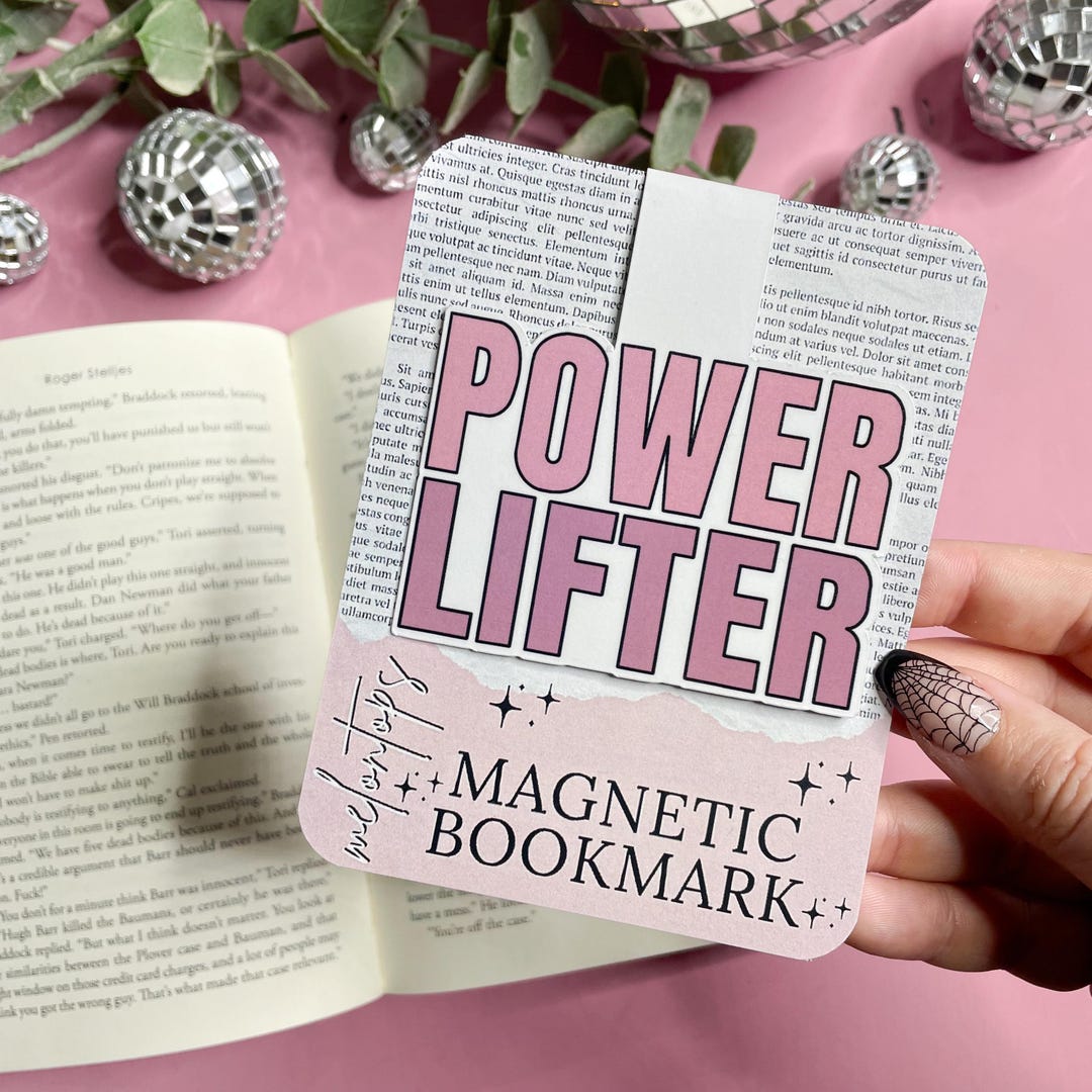 Power Lifter Magnetic Bookmark, Book Lover Gift, Gym Lover Gift ...